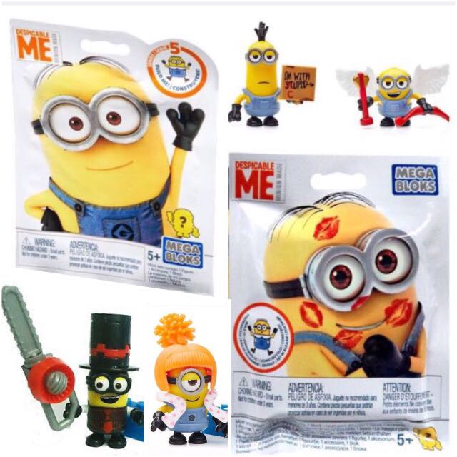 4 x Mega Bloks Despicable Me Mystery Blind Packs Bags Series 5 Magician ...