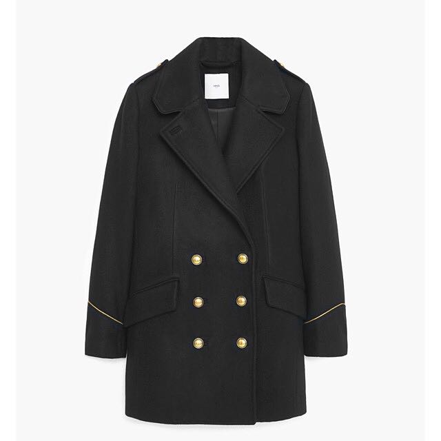 Mango Military Double Breasted Coat, Women's Fashion, Coats, Jackets ...