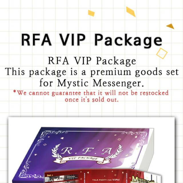 (SPLIT) MYSTIC MESSENGER RFA VIP PACKAGE, Video Gaming, Gaming ...