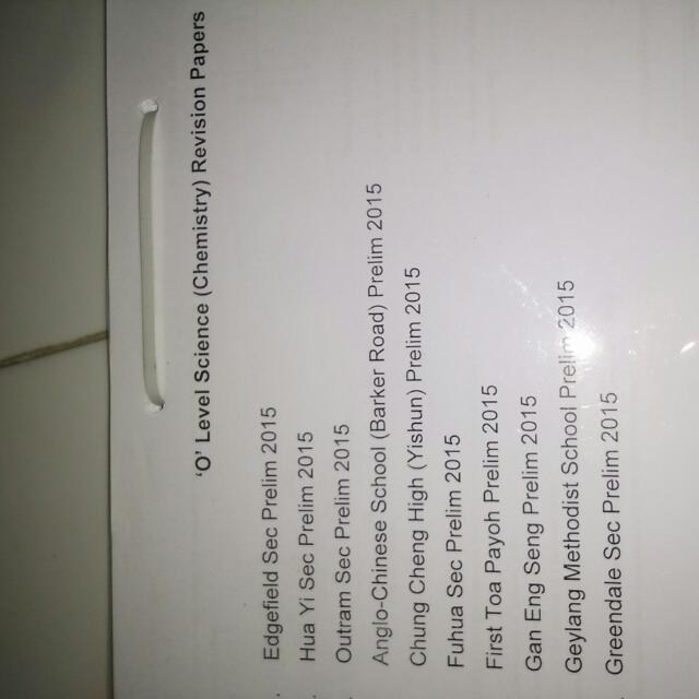 O level Science(Chemistry) Revision Papers, Hobbies & Toys, Books ...