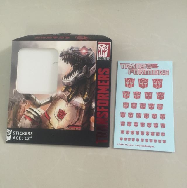 Transformers Logo Waterslide Decal With Silver Outline Hasbro, Hobbies ...