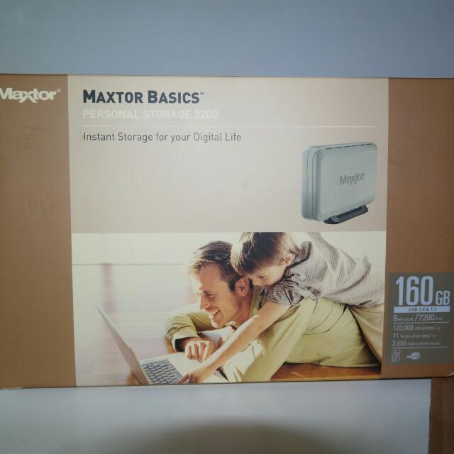 Maxtor externel hdd 160GB, Computers & Tech, Parts & Accessories, Hard ...