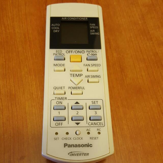 Panasonic Aircon Remote Control, TV & Home Appliances, Air Conditioners ...