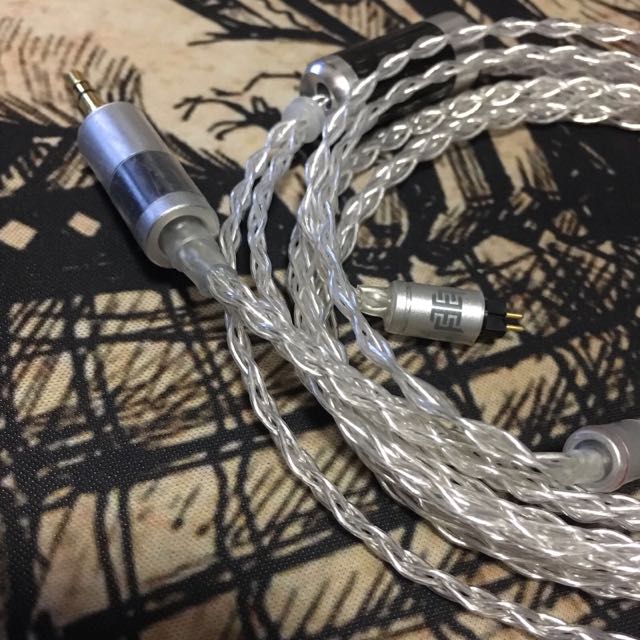 DIY 2-Pin Pure Silver Cable With Eidolic Connectors, Audio, Portable ...