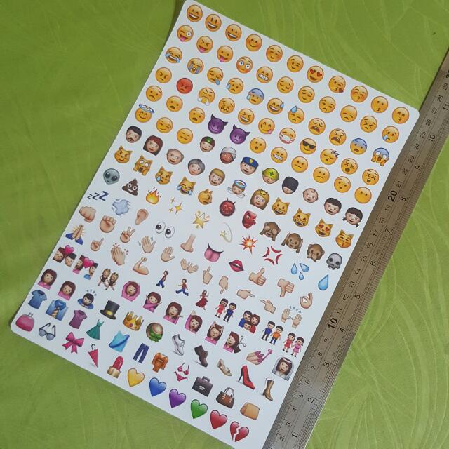 Emoji Sticker Sheet, Hobbies & Toys, Stationery & Craft, Craft Supplies ...