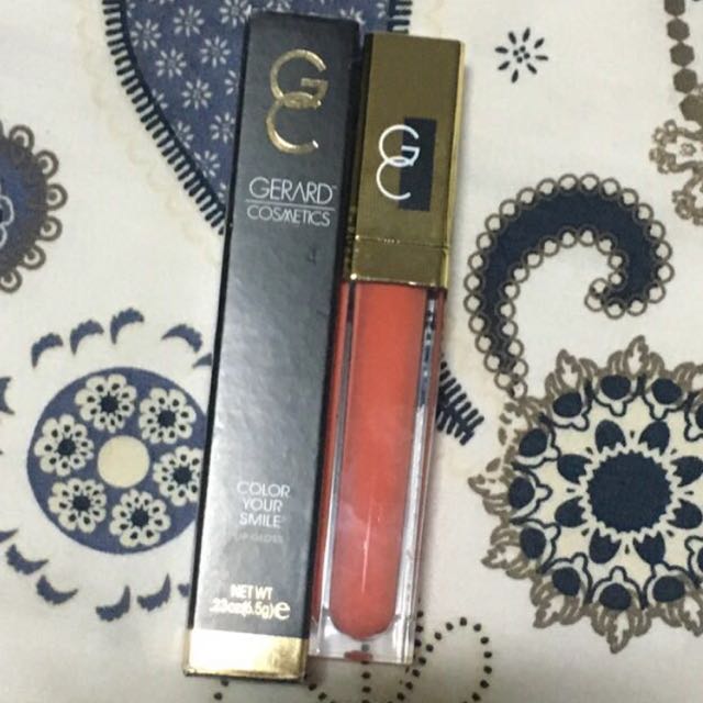 BNIB AUTHENTIC GERARD COSMETICS COLOR YOUR SMILE LIPGLOSS IN SALMON ...