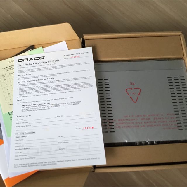 DRACO high definition tv receiver HDTV3900, TV & Home Appliances, TV ...