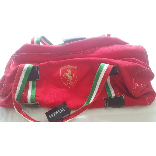 NEW Ferrari Travel / Gym / Tool / Duffel / Overnight Red Bag, Men's ...