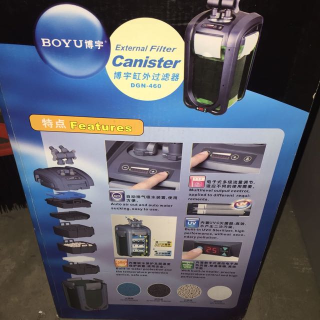 BNIB Boyu External Filter Canister DGN-460, Pet Supplies, Homes & Other ...