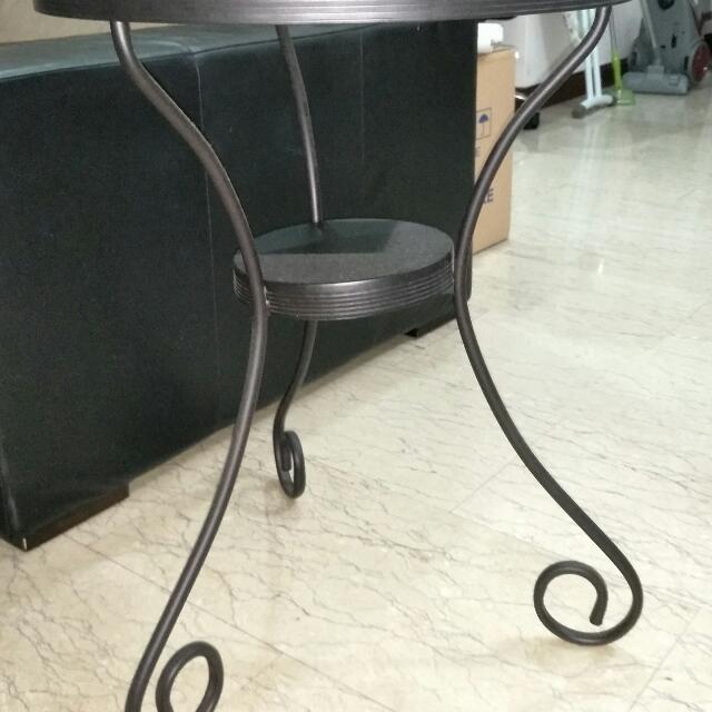 Small Round Metal Table, Furniture & Home Living, Furniture, Tables ...