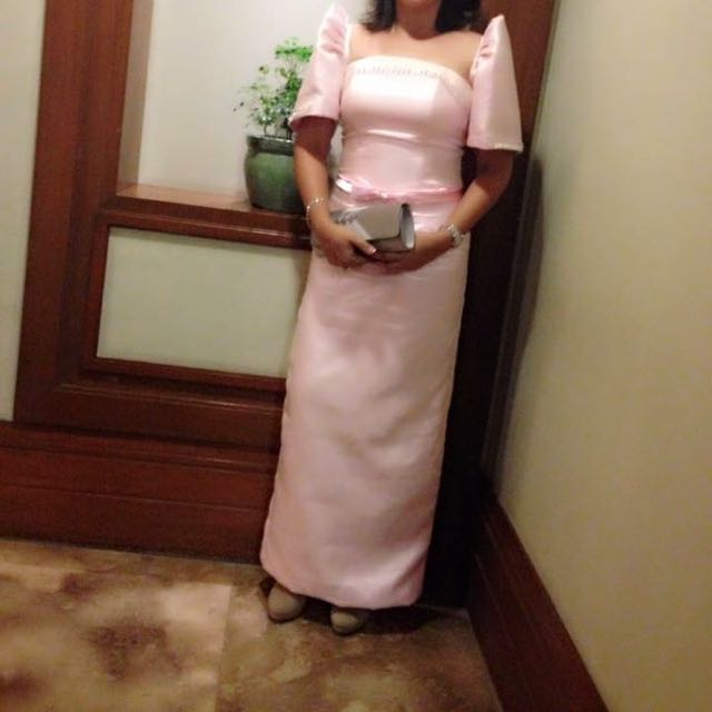 Formal FIlipiniana Gown, Women's Fashion, Dresses & Sets, Traditional ...