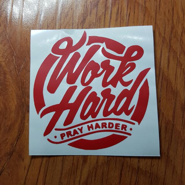 Work Hard Pray Harder Decals By Getmi_decalz, Design & Craft, Handmade ...