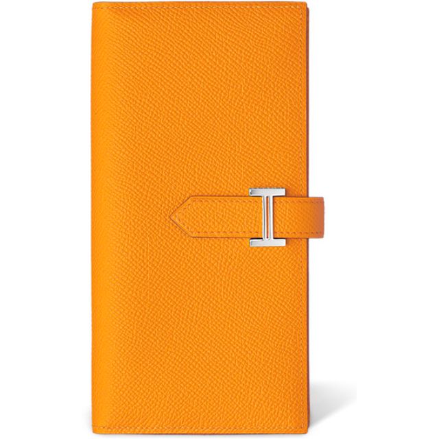 Guaranteed Authentic Brand New Hermes Orange Bearn Wallet, Women's ...