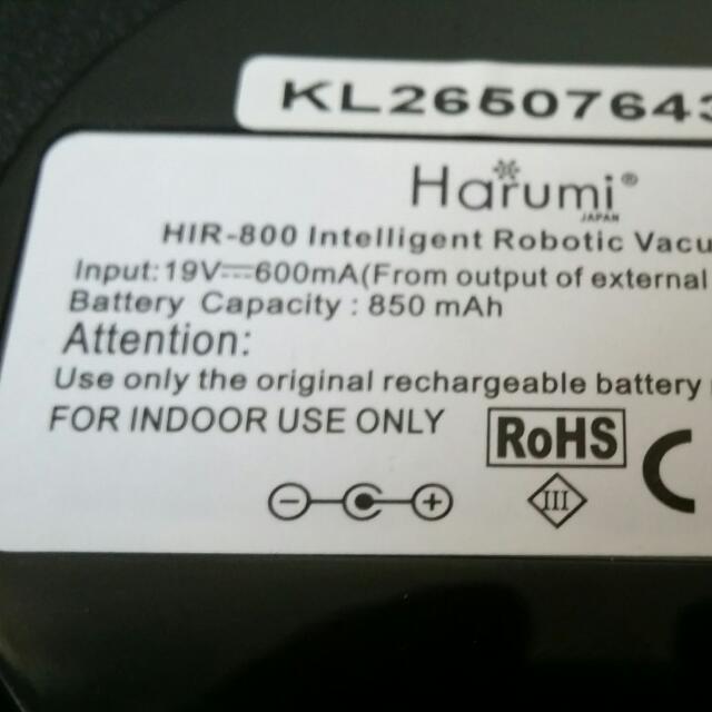 Harumi Robotic Vacuum Cleaner, TV & Home Appliances, Vacuum Cleaner ...