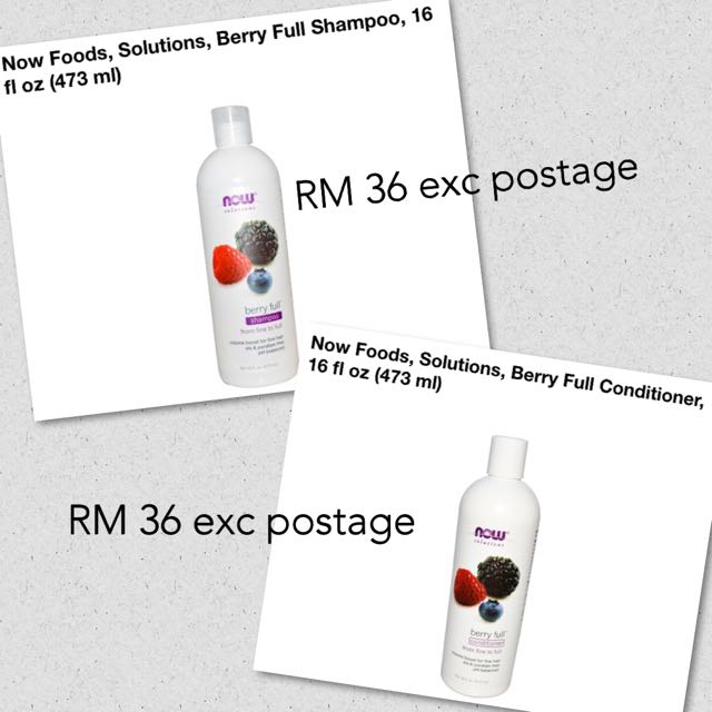Now Foods Berry Full Shampoo/Conditioner, Beauty & Personal Care, Hair ...