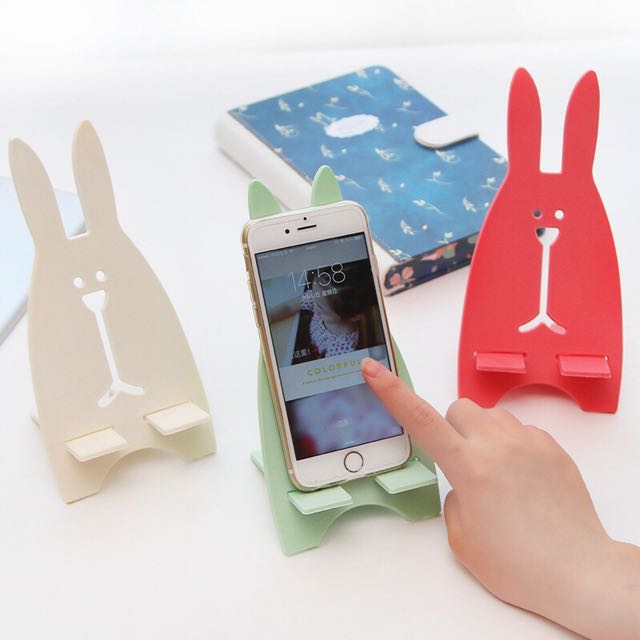 Rabbit Design Wooden Handphone Stand, Mobile Phones & Gadgets, Mobile ...