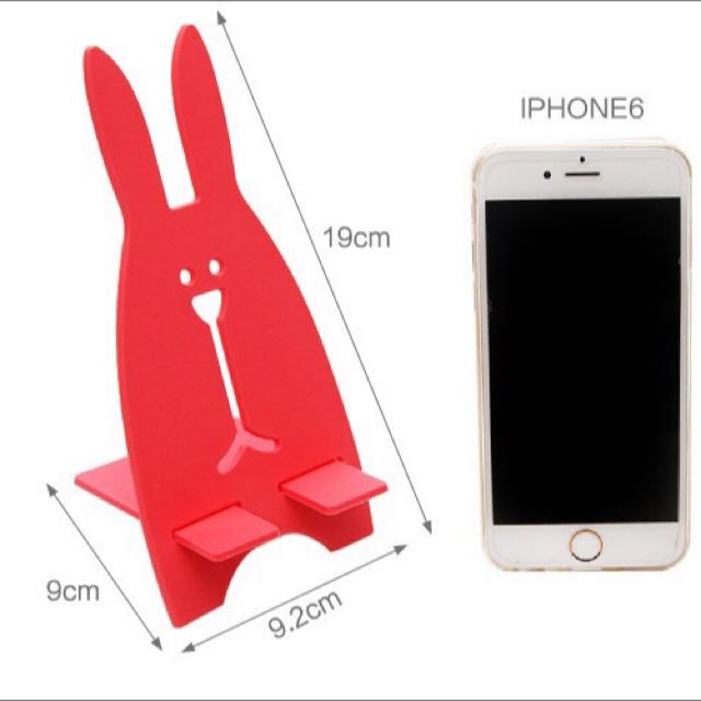 Rabbit Design Wooden Handphone Stand, Mobile Phones & Gadgets, Mobile ...