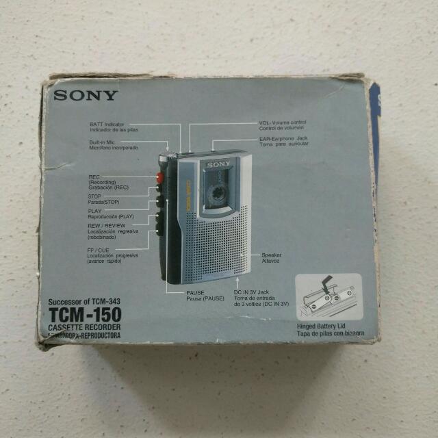 Sony Cassette Voice Recorder (TCM-150), Audio, Voice Recorders on Carousell