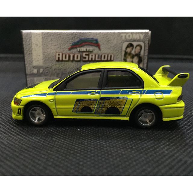Tomica Lime Green Mitsubishi Lancer EVO VII GT-A Tokyo Auto Salon ...