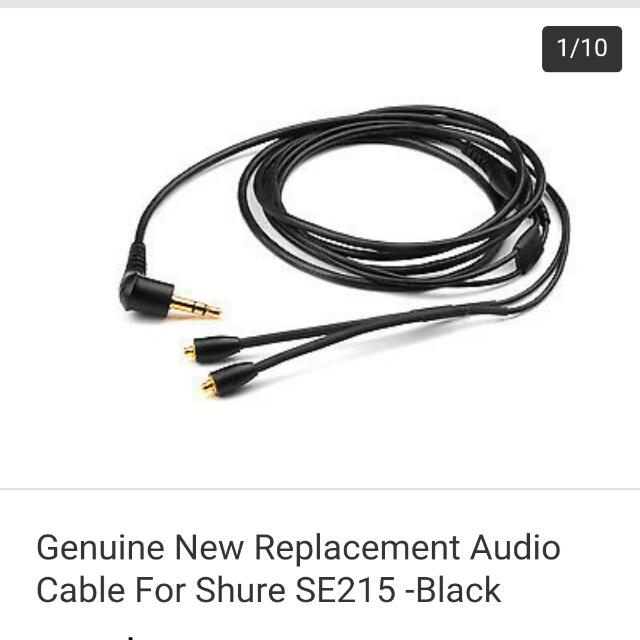 Genuine Shure 215 Replacement Cable, Audio, Portable Audio Accessories ...