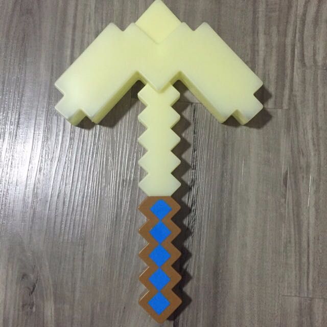Minecraft Gold Pick Axe, Hobbies & Toys, Toys & Games on Carousell