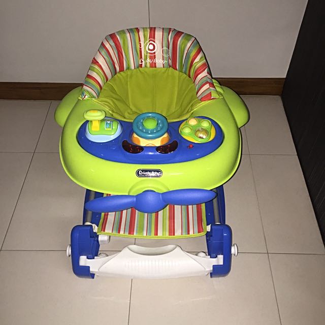 EUC Lucky Baby 2 In 1 Baby Walker/ Rocker, Babies & Kids, Babies & Kids ...