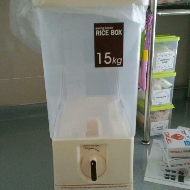Brand New 15 Kg Rice Bin, Furniture & Home Living, Cleaning & Homecare ...