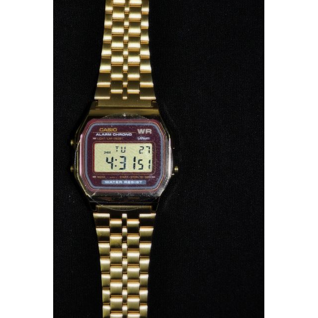 Casio Vintage Gold (Maroon Face) Stainless Steel Watch A159WGEA-5DF ...