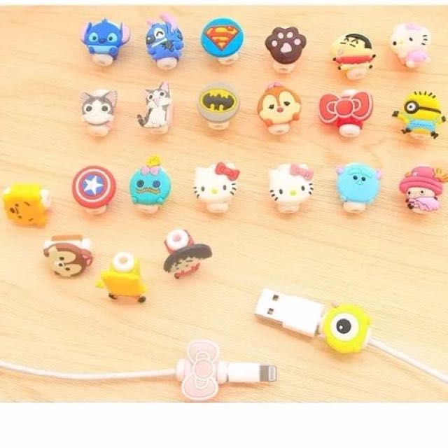 Cartoon Characters USB Cable Protector, Mobile Phones & Gadgets, Mobile ...