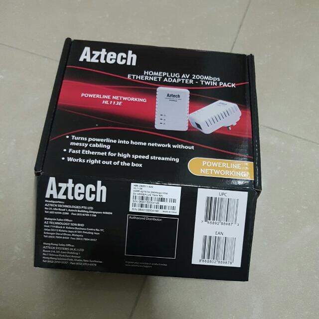 Home Plug Av Ethernet Adapter Twin Pack, Computers & Tech, Parts ...