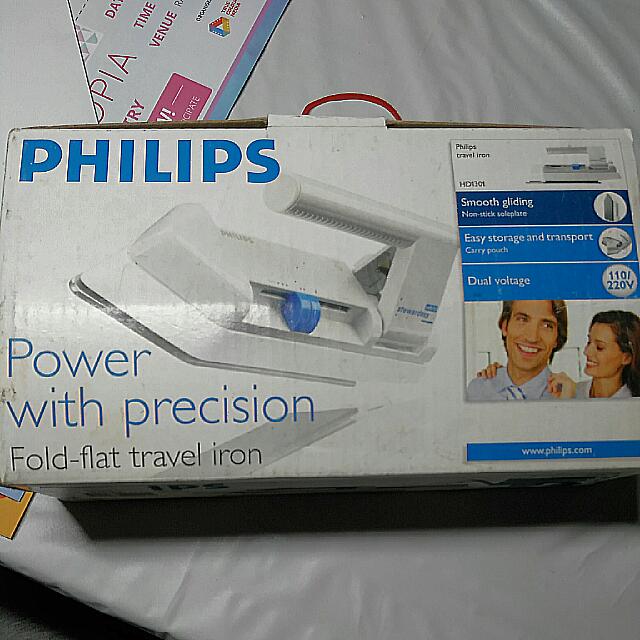 Philips Fold Flat Travel Iron, TV & Home Appliances, Irons & Steamers ...