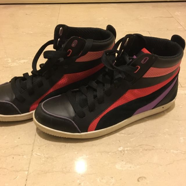 Puma High Cut Black Kicks, Men's Fashion, Footwear, Sneakers on Carousell