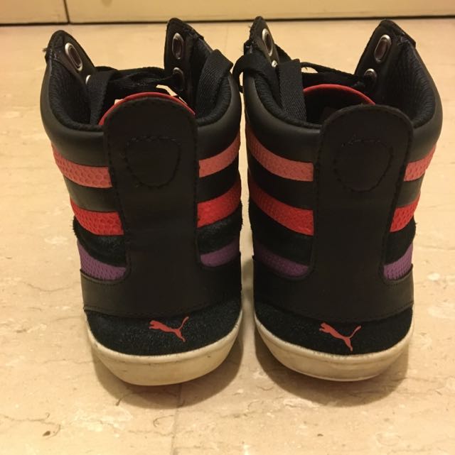 Puma High Cut Black Kicks, Men's Fashion, Footwear, Sneakers on Carousell