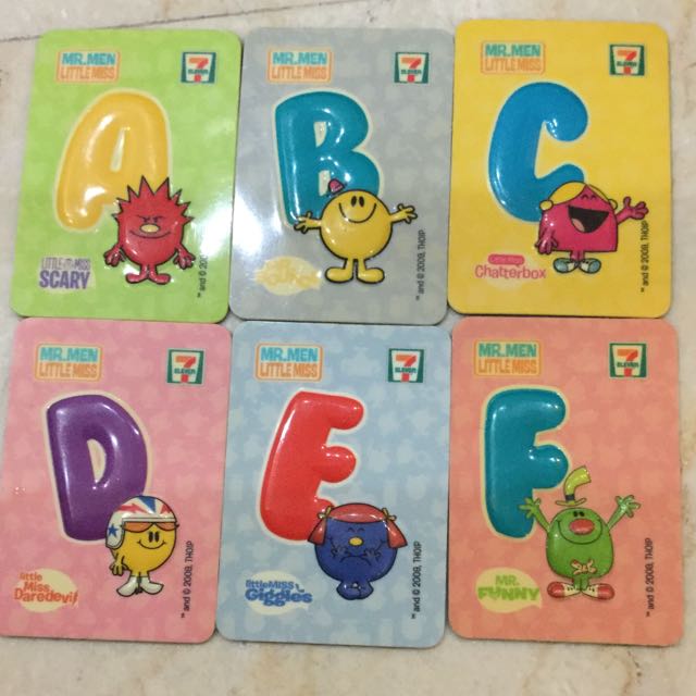A to Z 7-ELEVEN Mr. Men and Little Miss Magnets (Letter A-F). Also ...