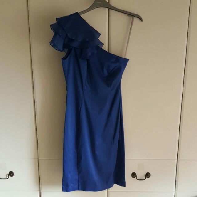 Debenhames Red Herring Blue Toga Dress, Women's Fashion, Muslimah ...