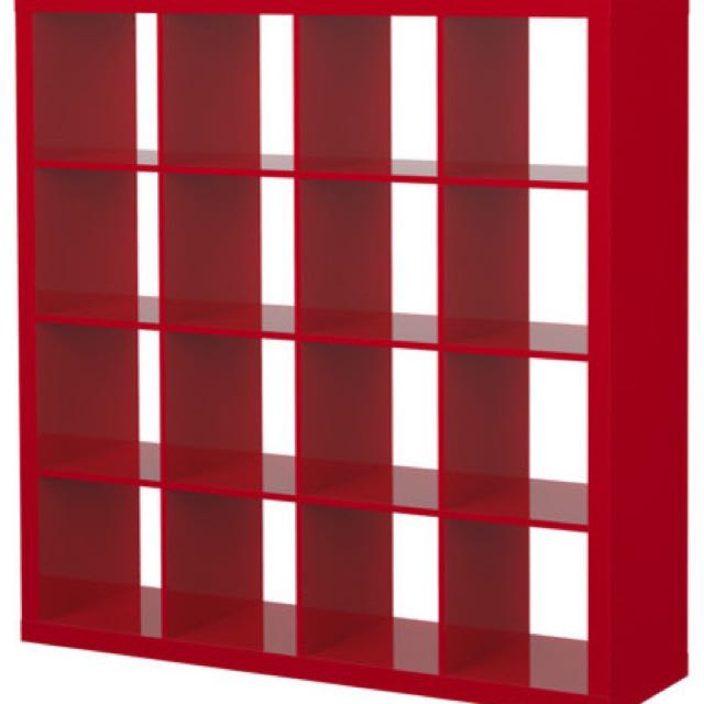 Red Bookshelf Ikea, Furniture & Home Living, Furniture, Shelves ...