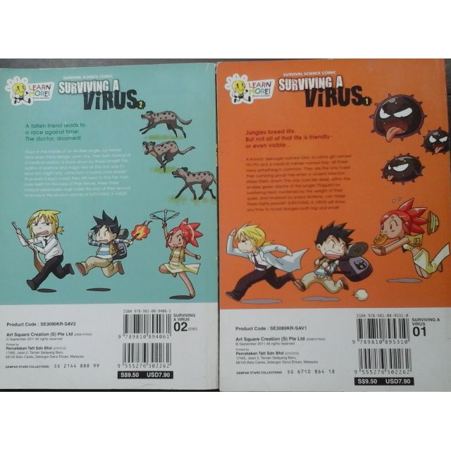 Set of Surviving a virus(Survival Science Comic), Hobbies & Toys, Books ...