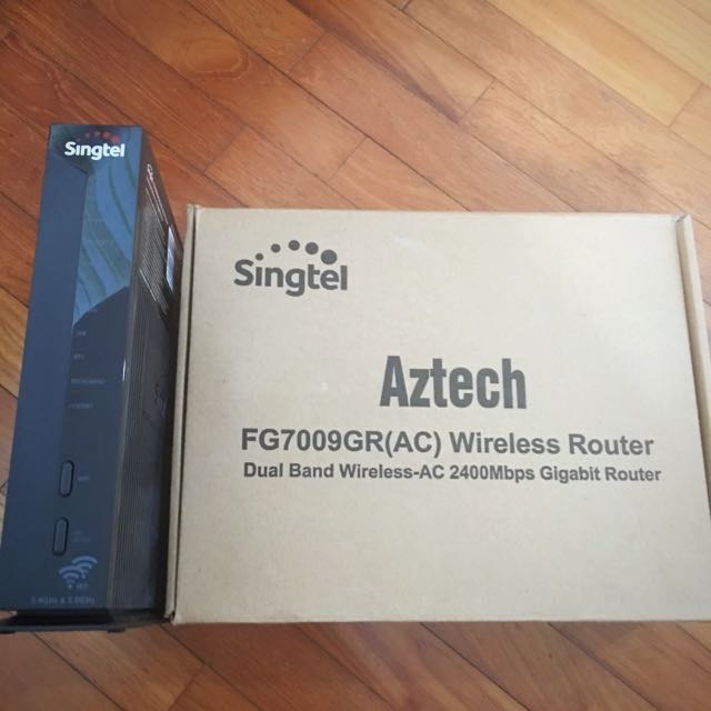 SingTel Aztech FG7009GR Wireless Router, Computers & Tech, Parts ...