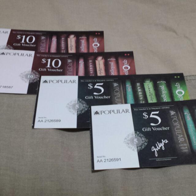 $30 Popular Gift Voucher, Tickets & Vouchers, Vouchers on Carousell