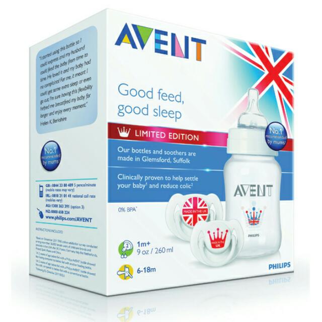 BNIB Philips Avent Classic Limited Edition Made In UK. 2 Soothers And 1 ...