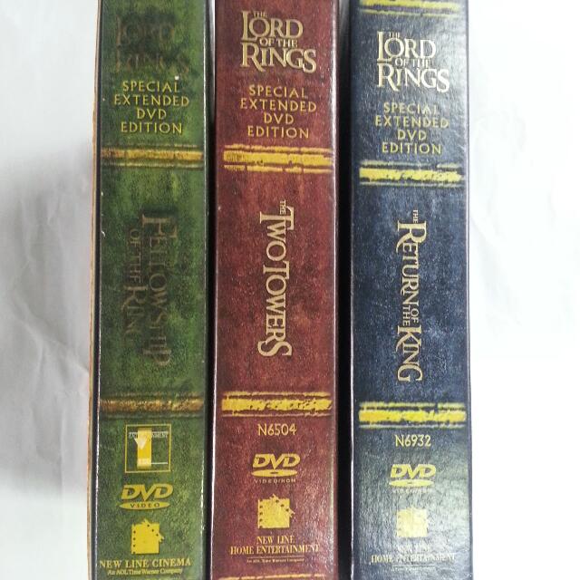 LOTR trilogy special extended dvd edition box set (original), TV & Home ...
