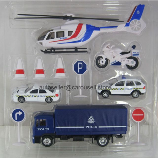 Polis Diraja Malaysia Road block Vehicles diecast set, Hobbies & Toys ...