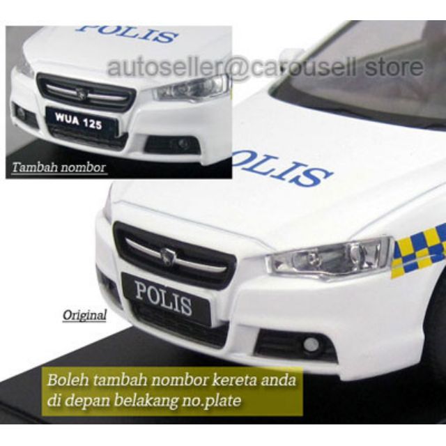 Proton inspira (polis malaysia) patrol car diecast, Hobbies & Toys ...