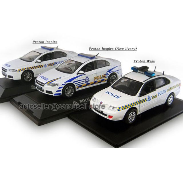 Proton Waja polis malaysia patrol car diecast, Hobbies & Toys, Toys ...