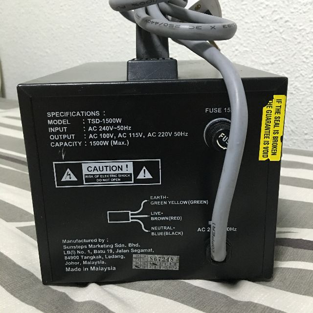 Teletron Step Down Transformer 1500W, Sports Equipment, PMDs, E ...