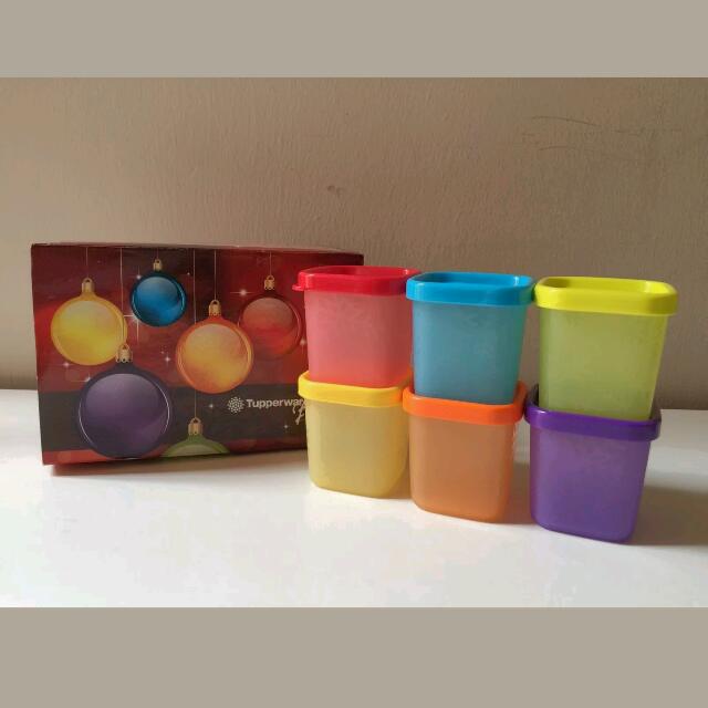 Tupperware Snowflakes Cubes Gift Set (6) 80ml, Furniture & Home Living ...