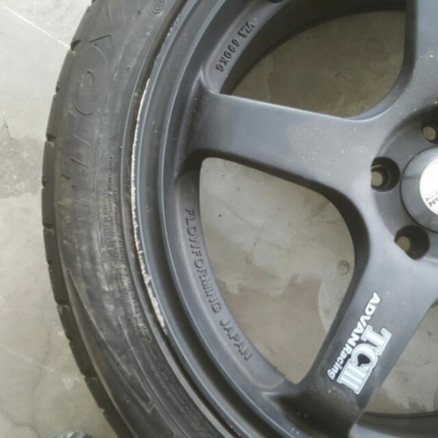 Advan Racing TC3 Rims, Car Accessories on Carousell