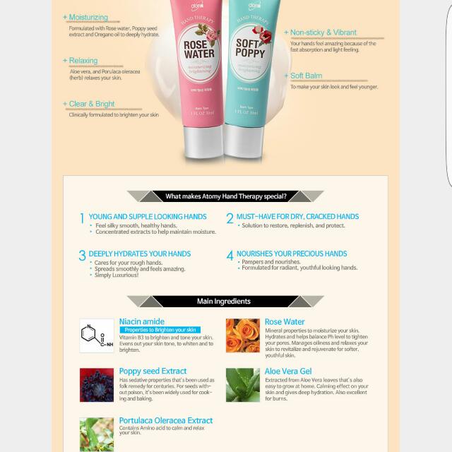 Atomy Hand Therapy Kit 4, Beauty & Personal Care, Bath & Body, Body ...