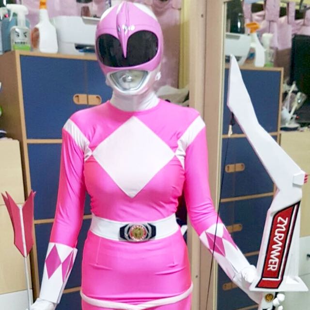 Pink Power Rangers Suit Costume Cosplay Zyurangers, Hobbies & Toys ...