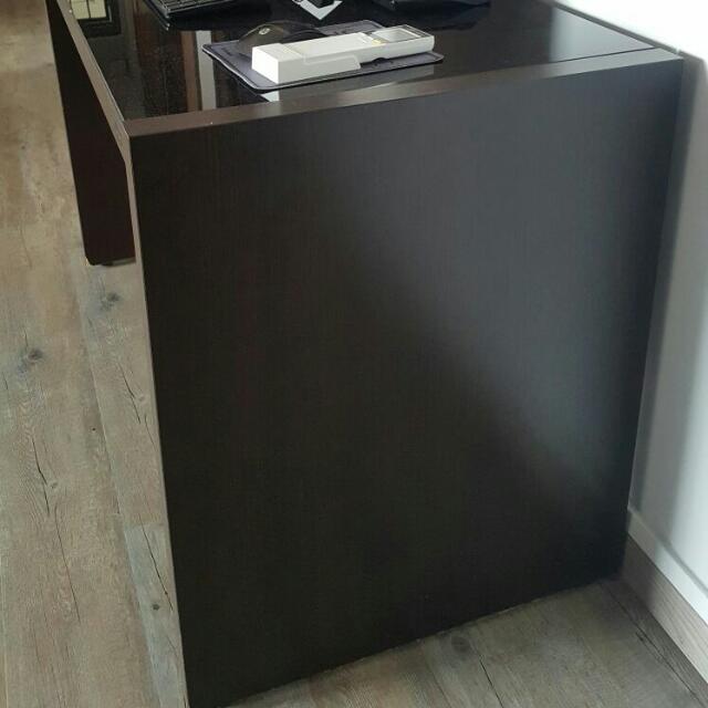 Sturdy Wooden Study Desk With Glass Top, Furniture & Home Living ...